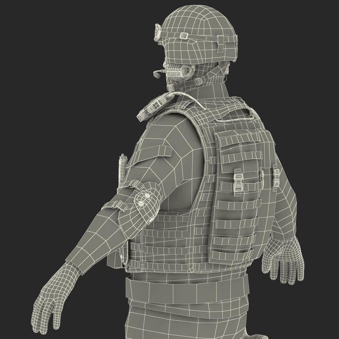 3d sas soldier static model