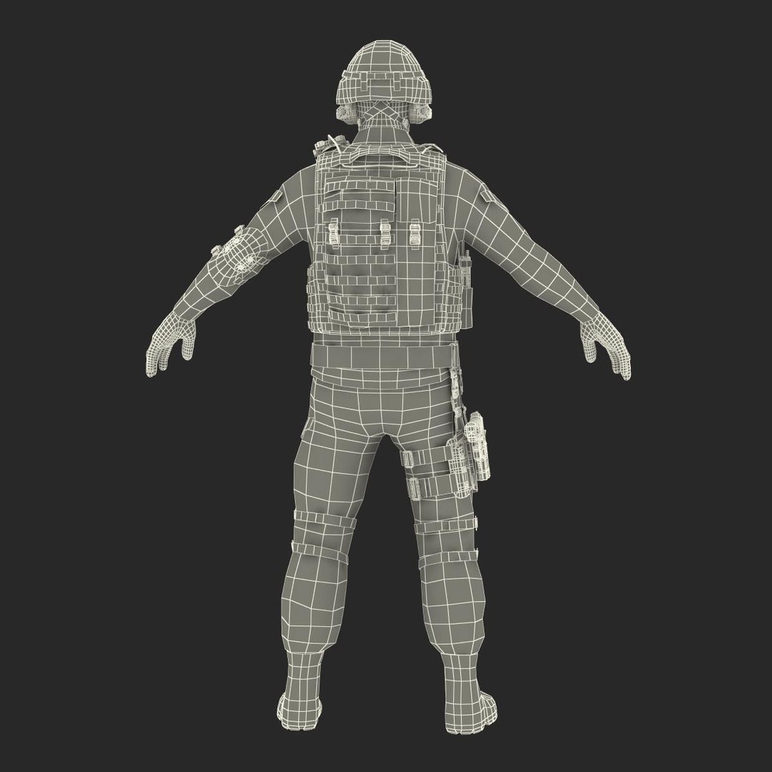 3d sas soldier static model
