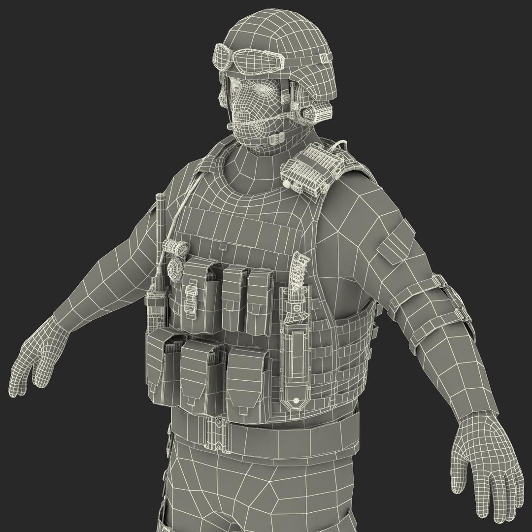 3d sas soldier static model