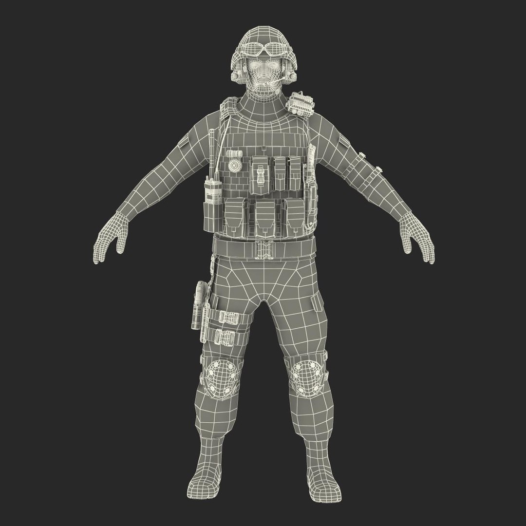 3d sas soldier static model