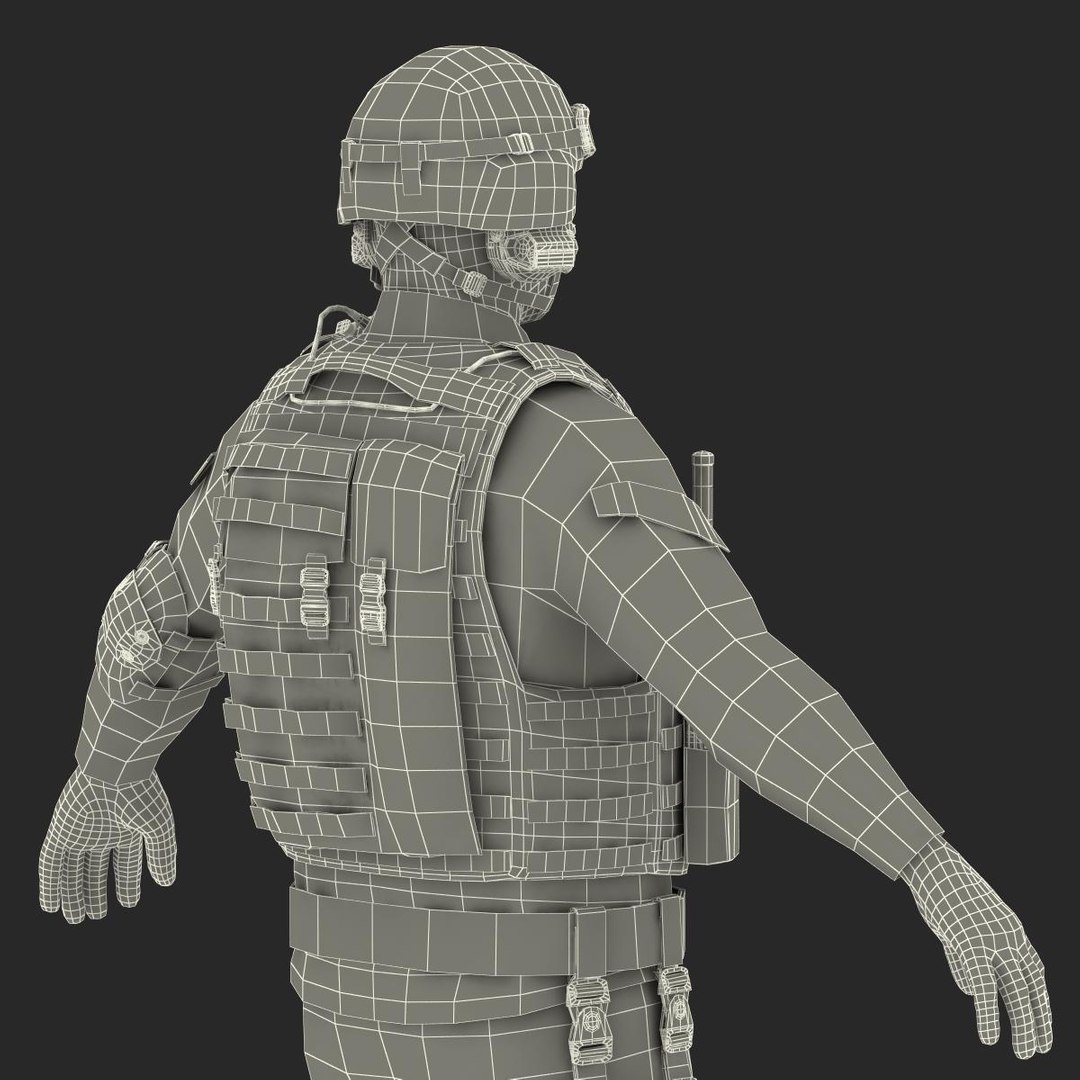 3d sas soldier static model