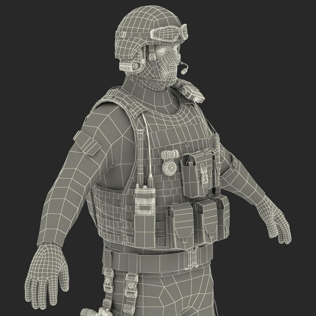 3d sas soldier static model