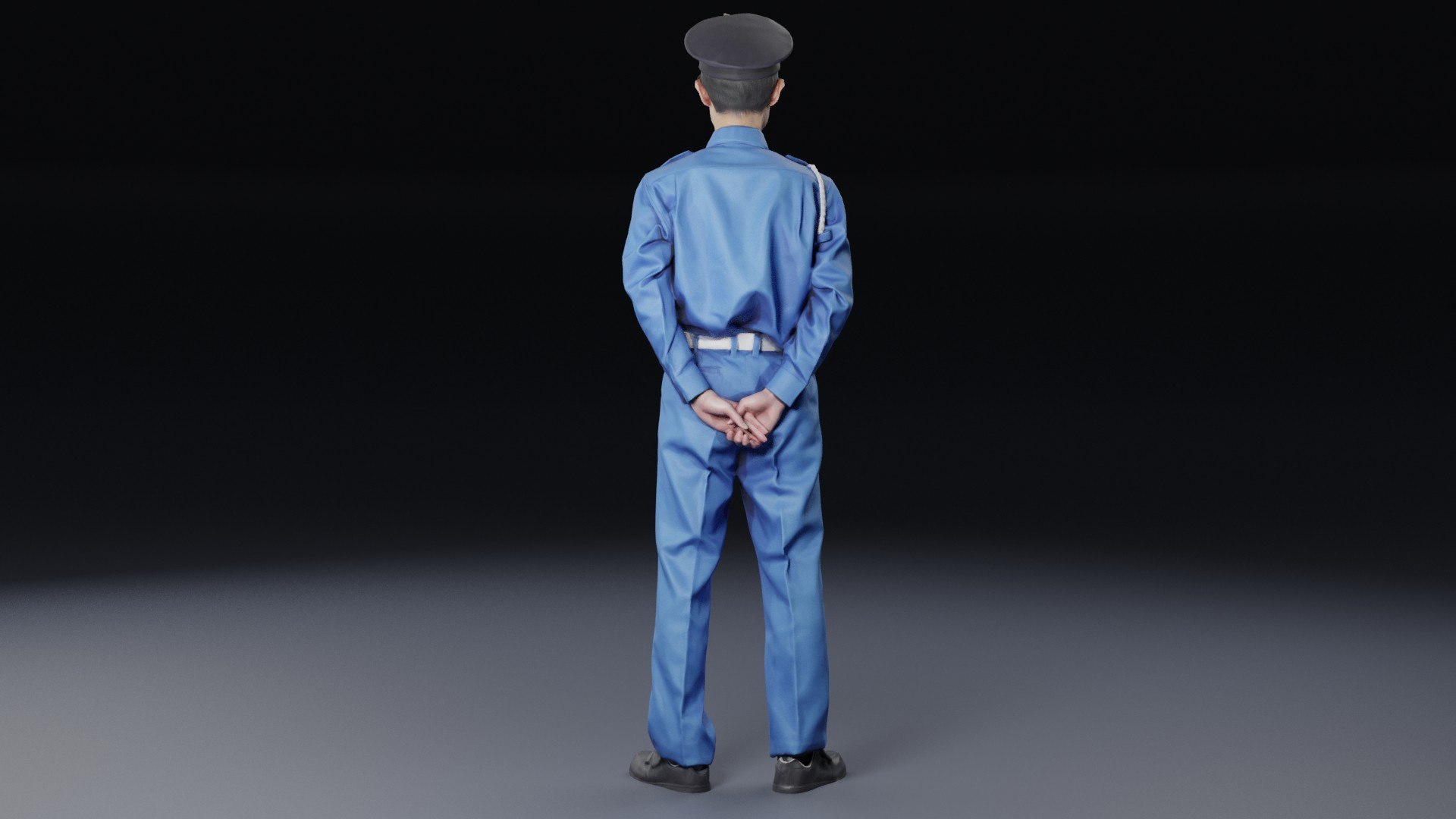 3D Posed 3D-Security Guard 156ToshiN09 - TurboSquid 1937381