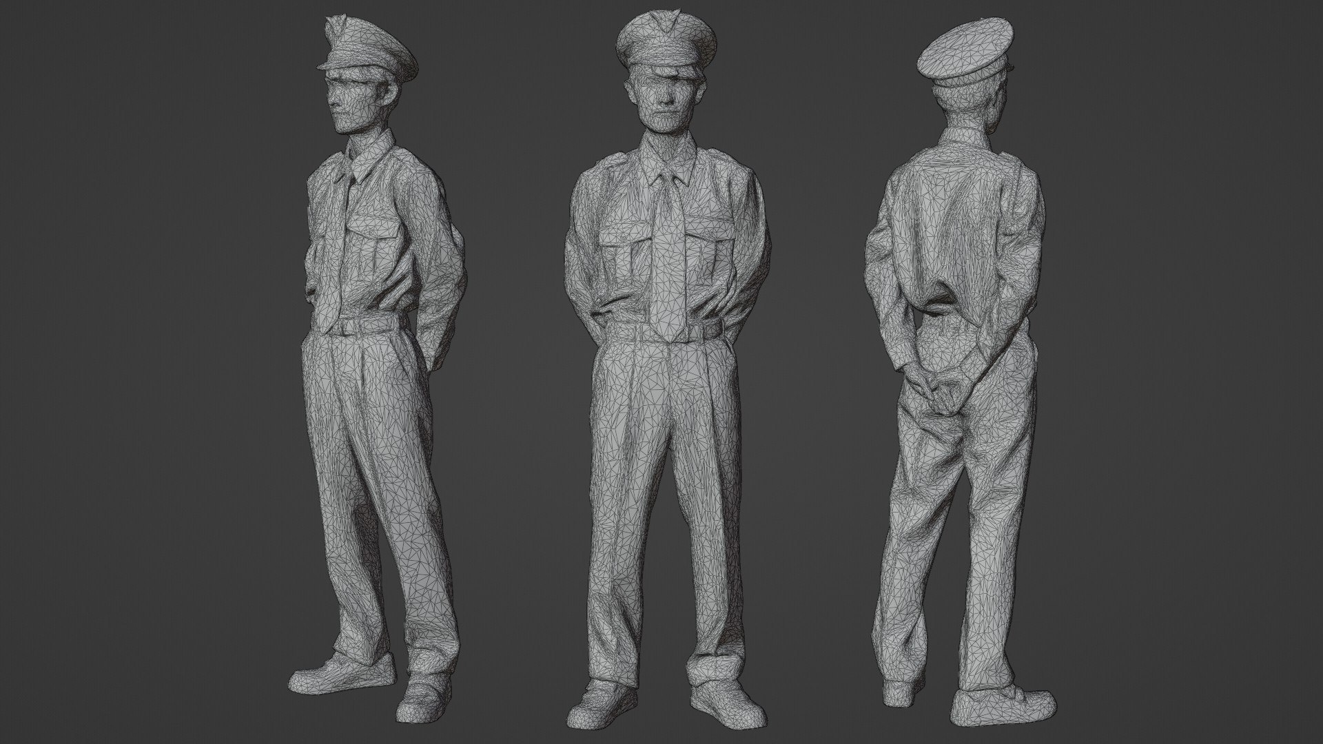 3D Posed 3D-Security Guard 156ToshiN09 - TurboSquid 1937381