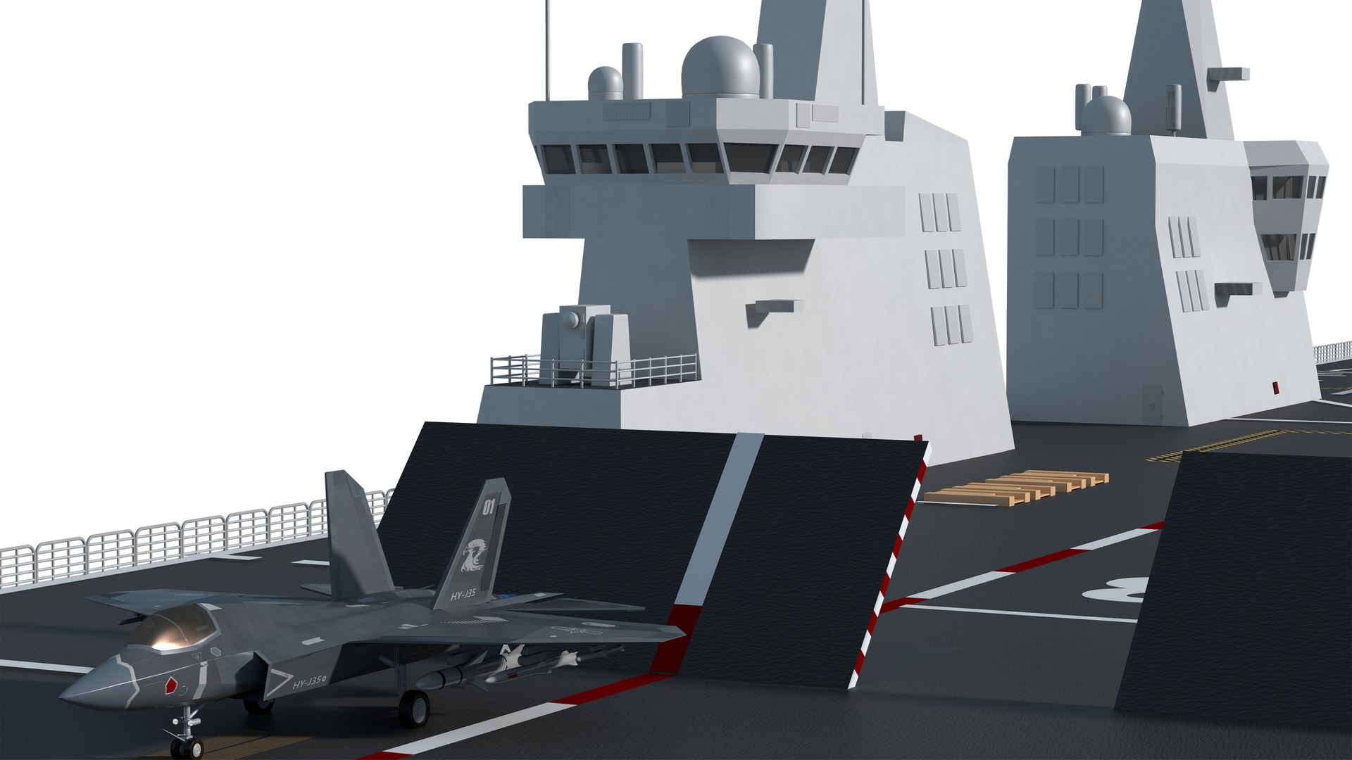 3D Model Chinese Peoples Liberation Army Navy076 Amphibious Assault ...