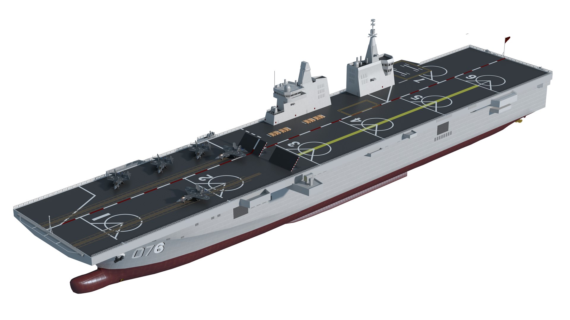 3D Model Chinese Peoples Liberation Army Navy076 Amphibious Assault ...