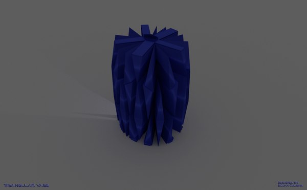 triangular vases set 3d model