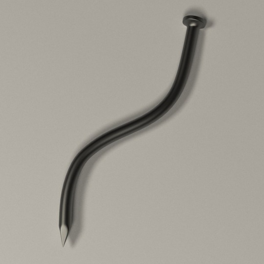 bended nail 3d model