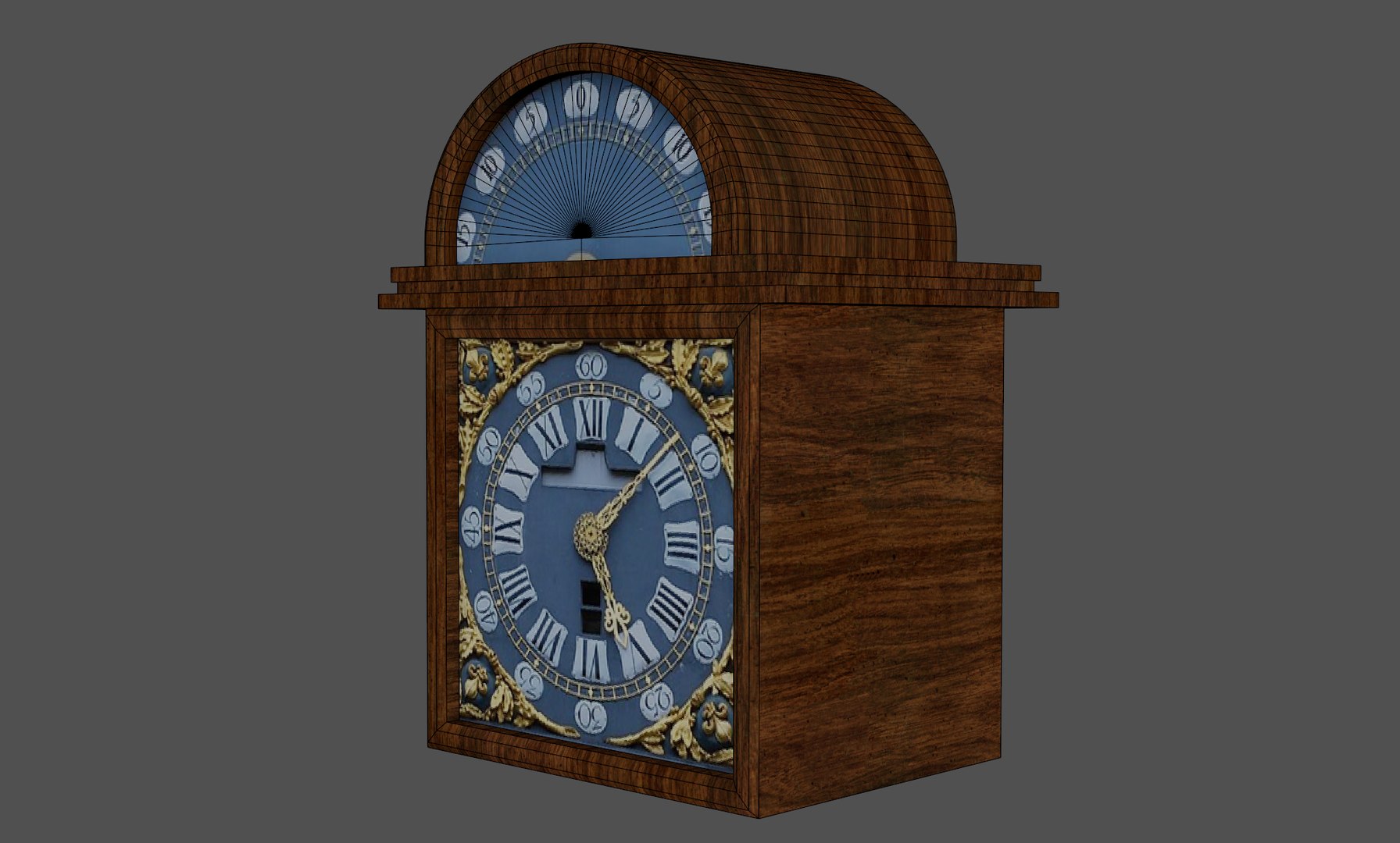 Free 3D Wood Clock - TurboSquid 2311163