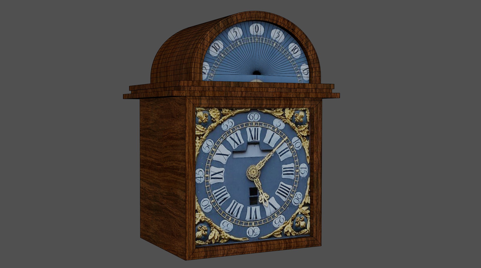 Free 3D Wood Clock - TurboSquid 2311163