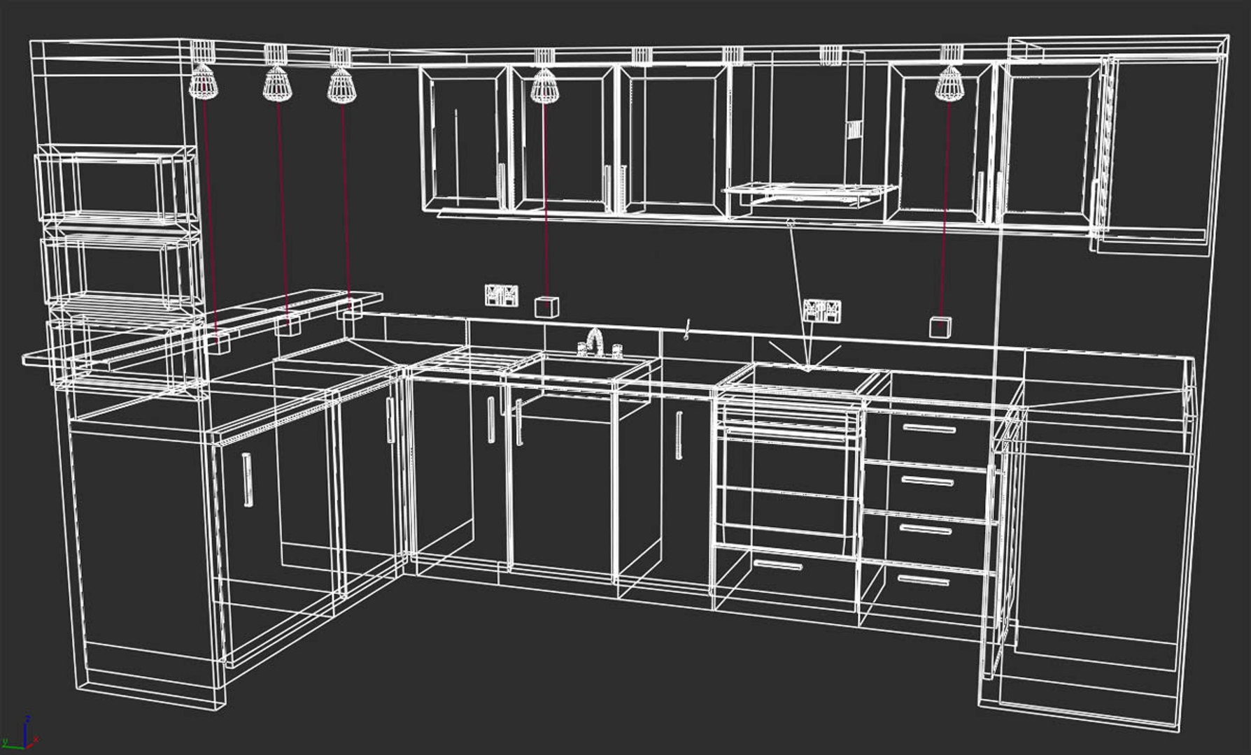 3dsmax Modern Kitchen
