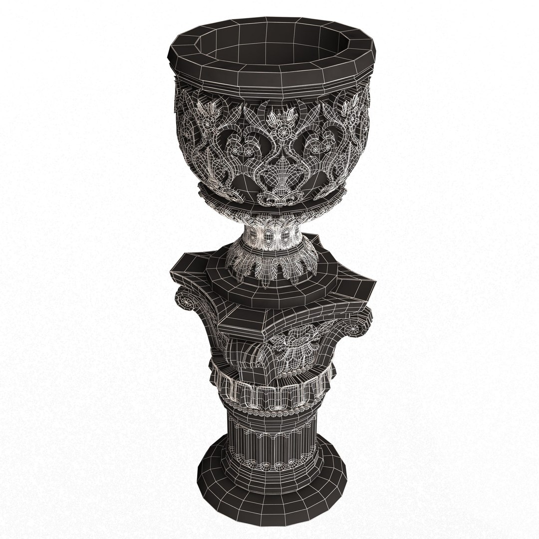 3D Flower Pot 018 White Model - TurboSquid 2199023