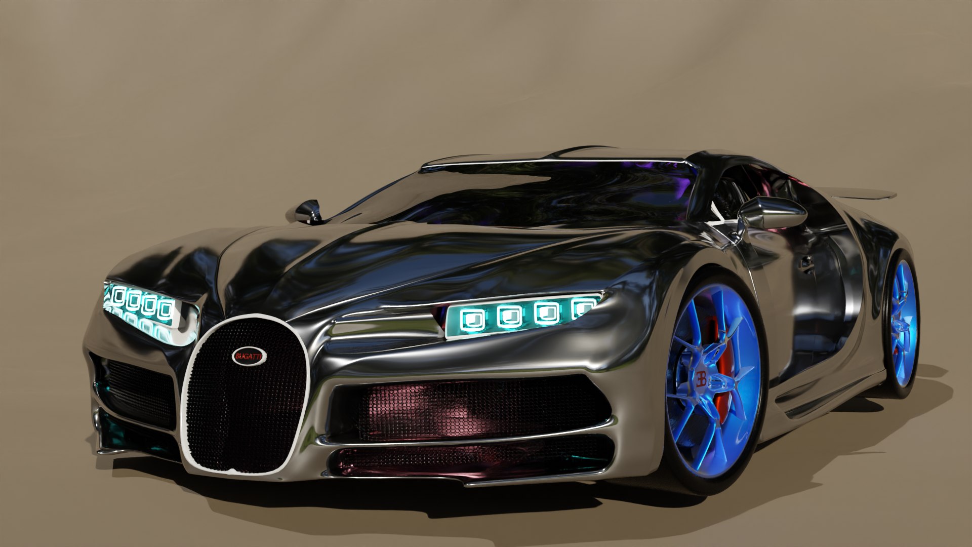 3D Bugatti Beautiful Car Model - TurboSquid 1866985