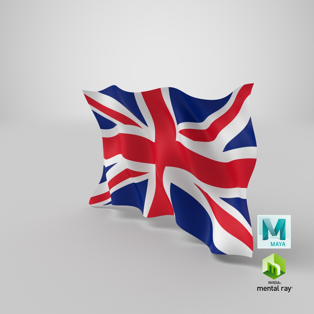 Realistic united kingdom flag model - TurboSquid 1612883