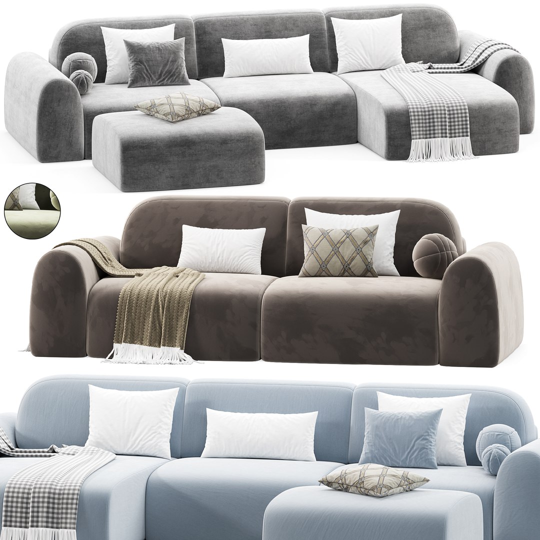 3D Lilt 2 Sofa Model - TurboSquid 2387620