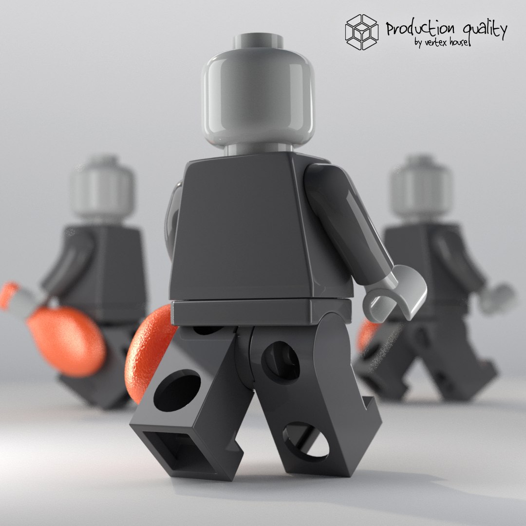 3dsmax Lego Zombie Figure