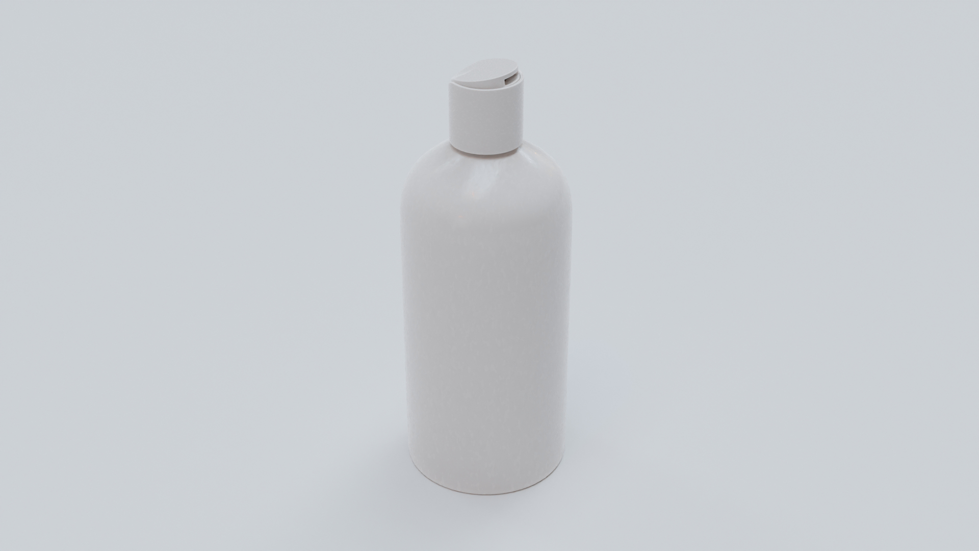 3D White Round Top Cosmetic Bottle With Disk Top Cap - TurboSquid 2142206