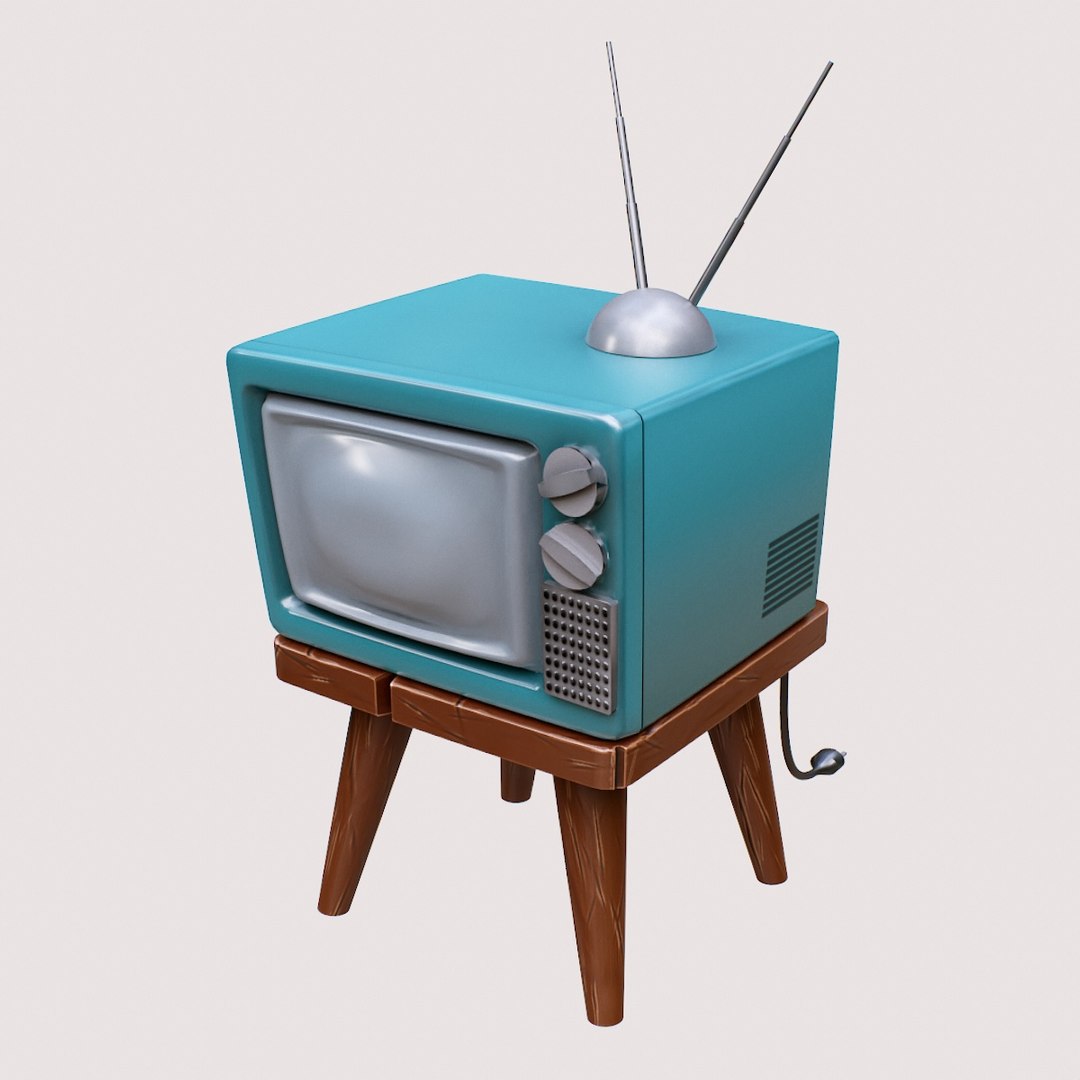 3D Tv Stylized Television Pbr Game-ready - TurboSquid 1932955