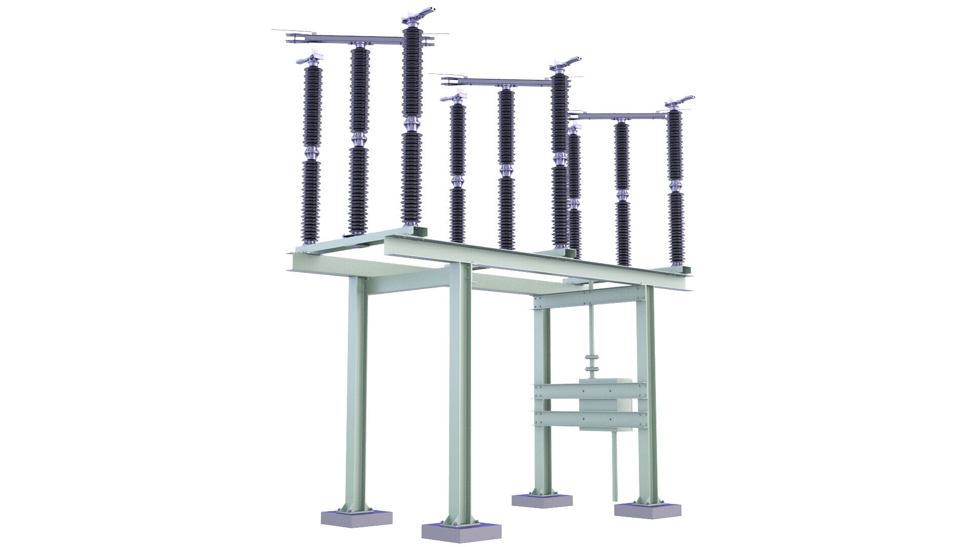 Substation High Voltage Disconnector Double Break Switch 50 3D Model ...
