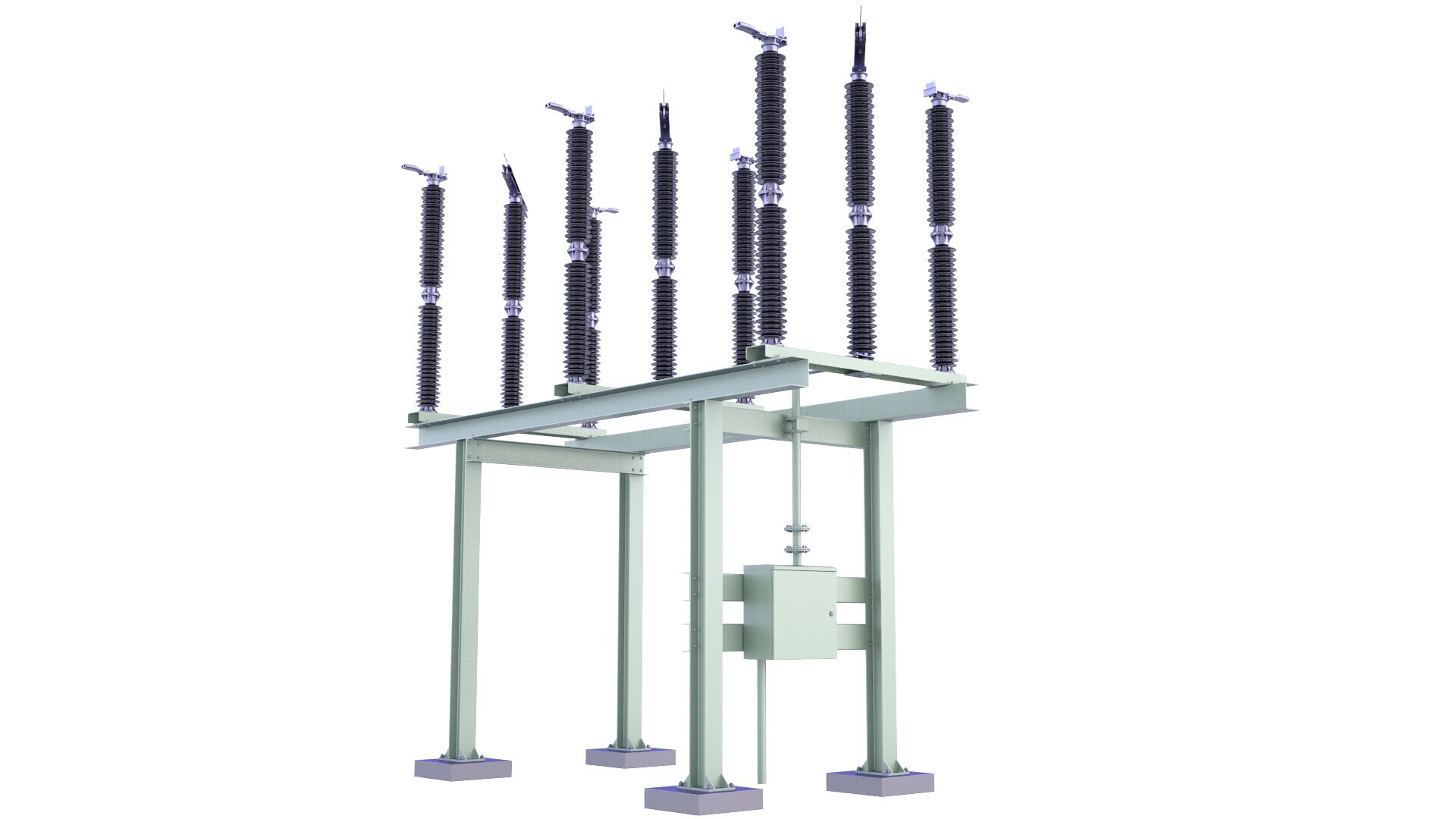 Substation High Voltage Disconnector Double Break Switch 50 3D Model ...