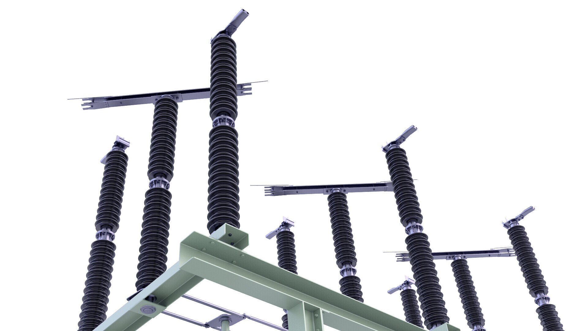 Substation High Voltage Disconnector Double Break Switch 50 3D Model ...