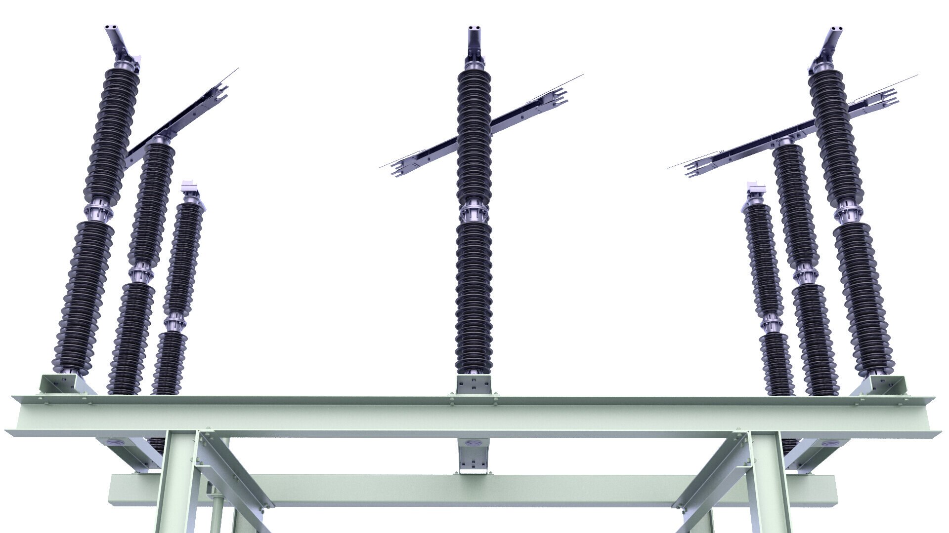 Substation High Voltage Disconnector Double Break Switch 50 3D Model ...