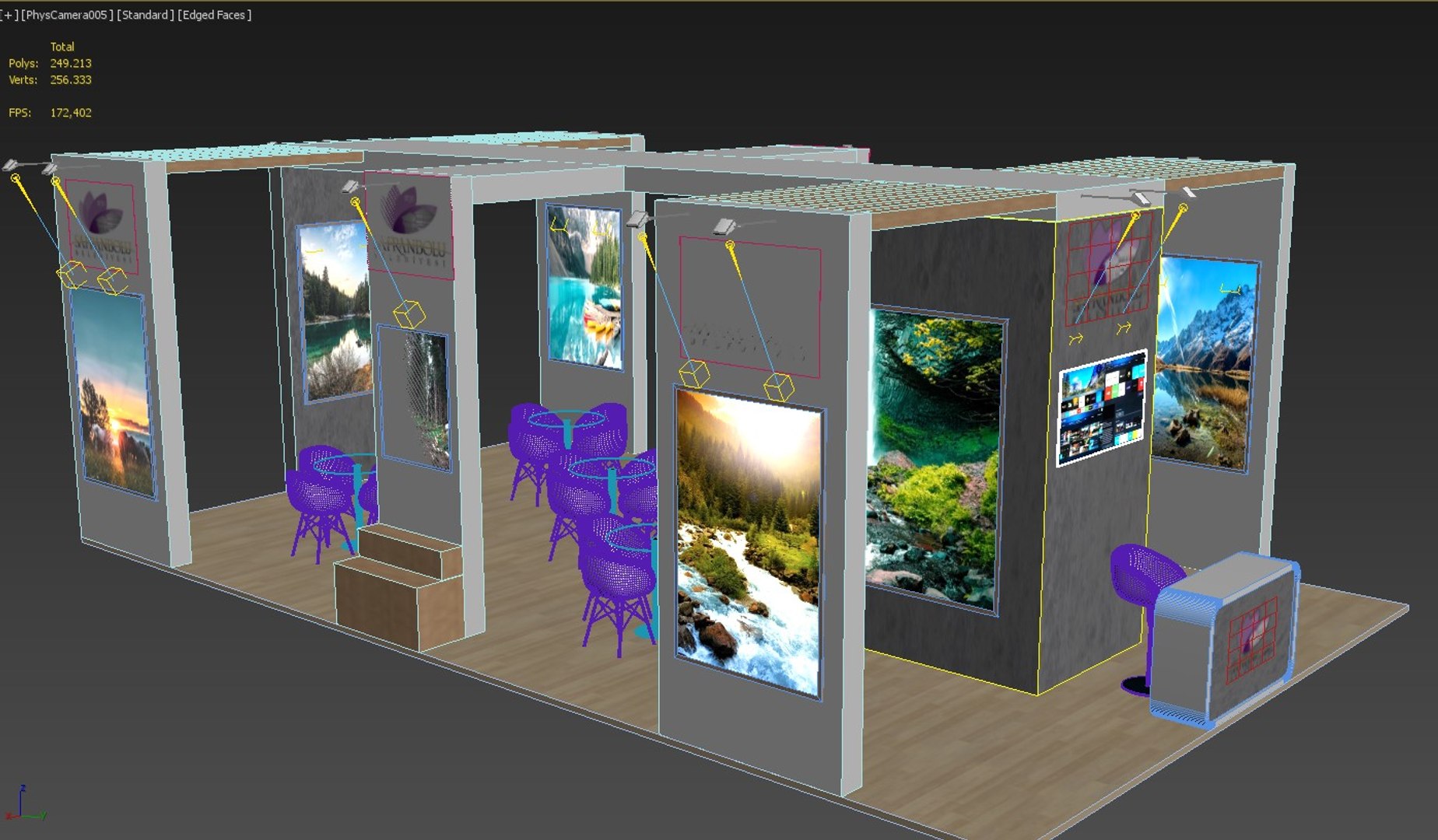 3D booth exhibit stand - TurboSquid 1695501