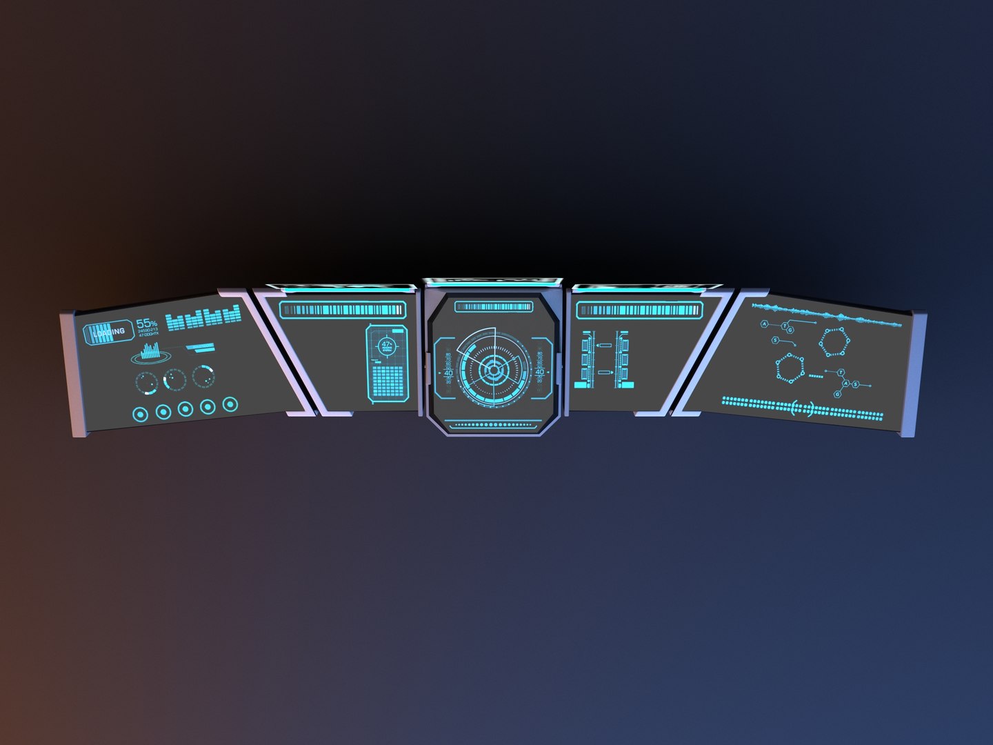 3D Sci-fi Futuristic Control Desk - Console - TurboSquid 1932672