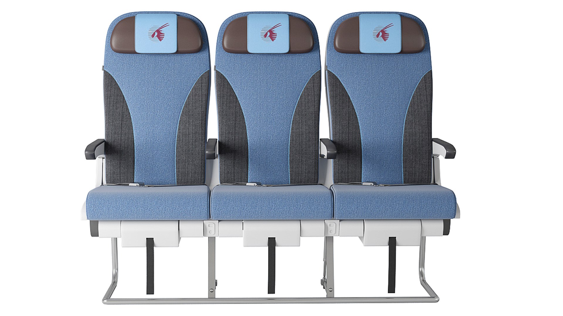 Air Chairs Economy Class 3D Model - TurboSquid 2143800