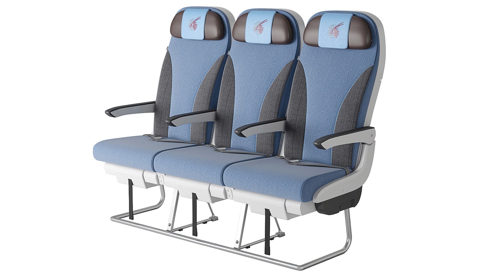 Air Chairs Economy Class 3D Model - TurboSquid 2143800