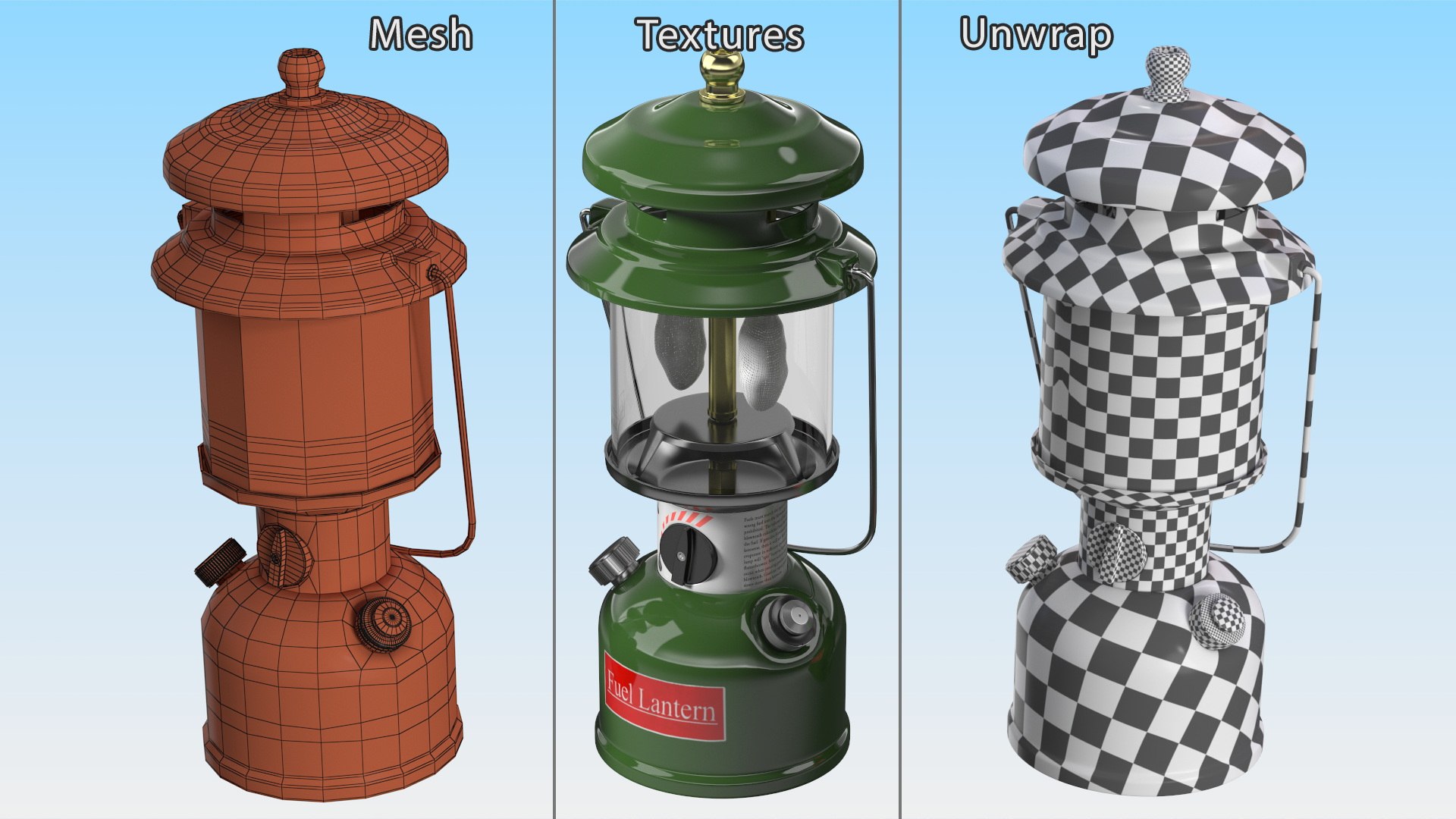 Vintage Fuel Lantern 3D - TurboSquid 2327225