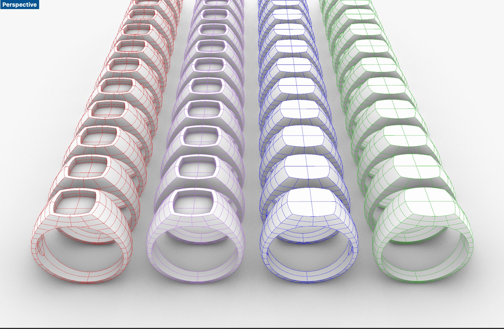 Square Signet Rings 100 Items Top 10X10 Mm 3D Model - TurboSquid 2311634