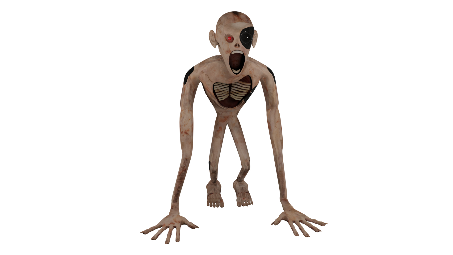 Humanoid Semicyborg Mutant Monster 3D - TurboSquid 2261730