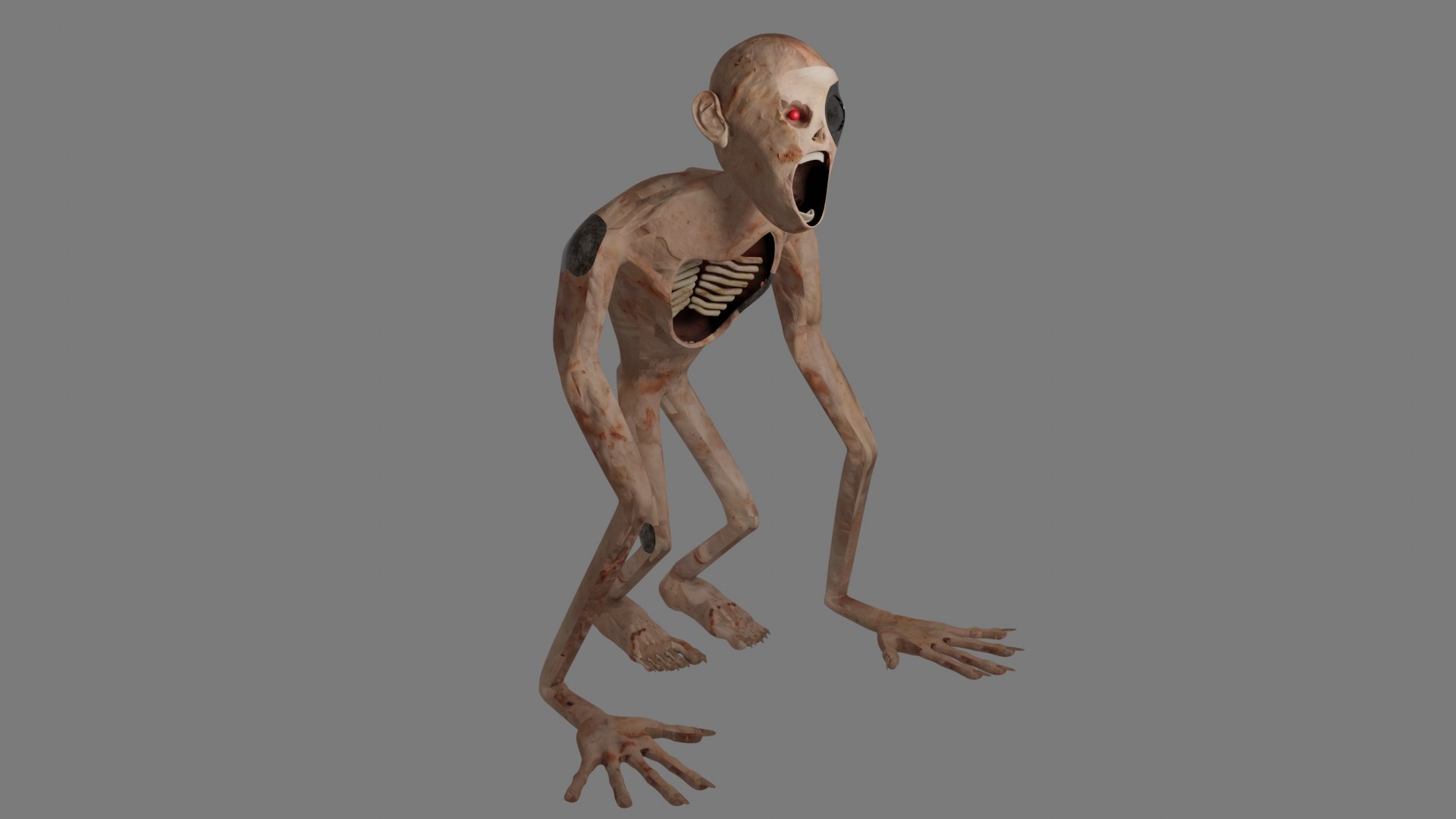 Humanoid Semicyborg Mutant Monster 3D - TurboSquid 2261730