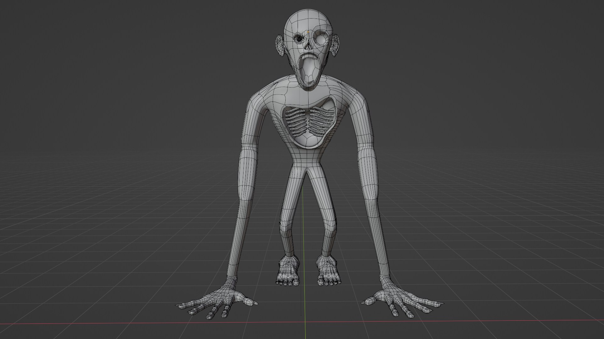 Humanoid Semicyborg Mutant Monster 3D - TurboSquid 2261730