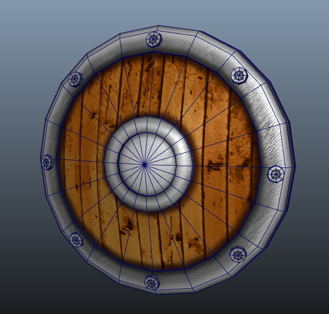 Shield Cartoon 3d Obj