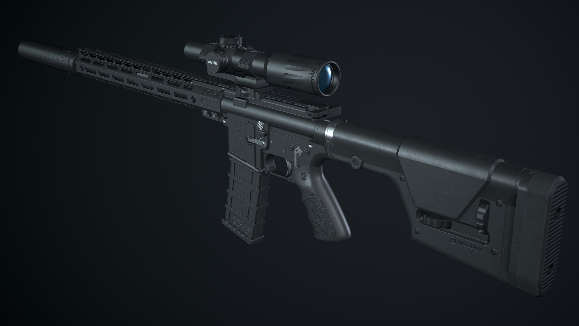 M4A1 Custom-03 Modular 3D Model - TurboSquid 1874557