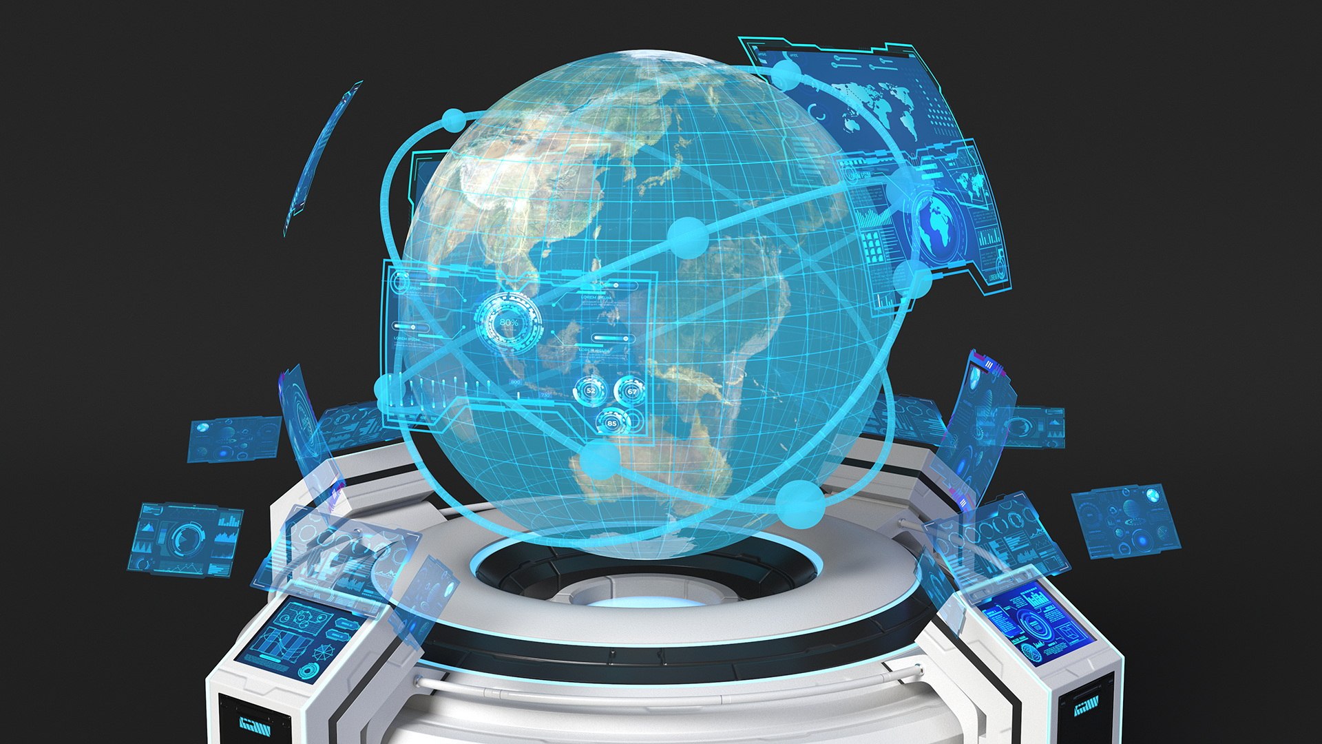 3D Futuristic Hologram Control Panel Model - TurboSquid 2276874