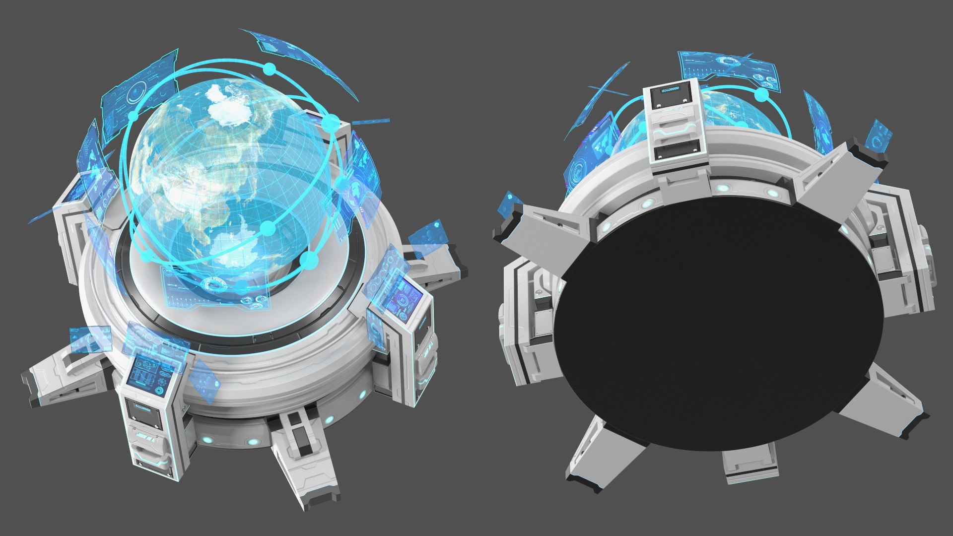 3D Futuristic Hologram Control Panel Model - TurboSquid 2276874