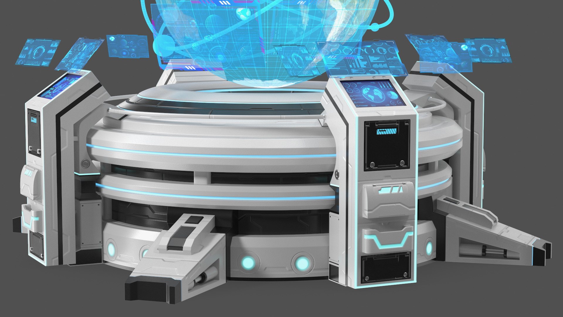 3D Futuristic Hologram Control Panel Model - TurboSquid 2276874