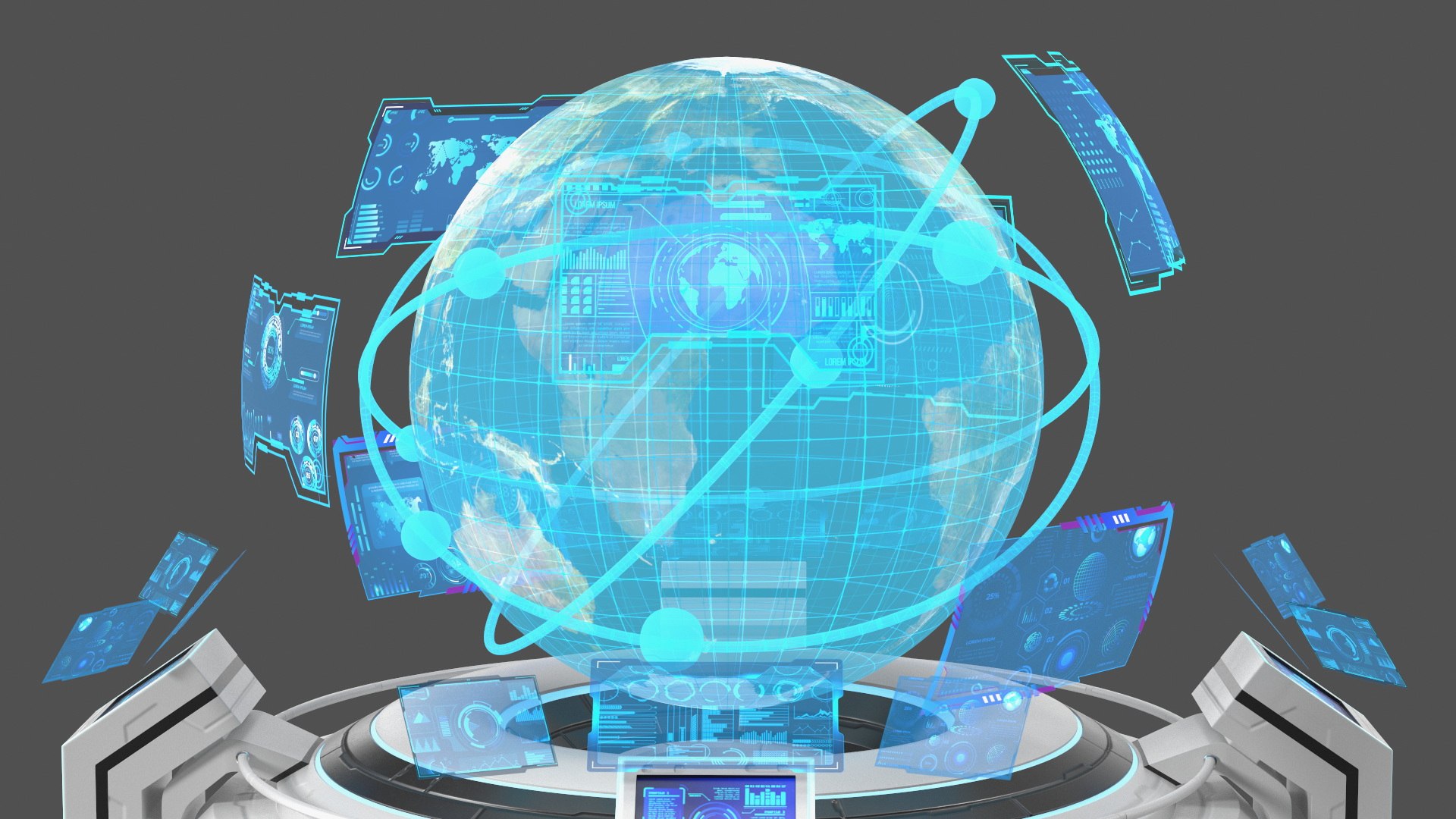 3D Futuristic Hologram Control Panel Model - TurboSquid 2276874