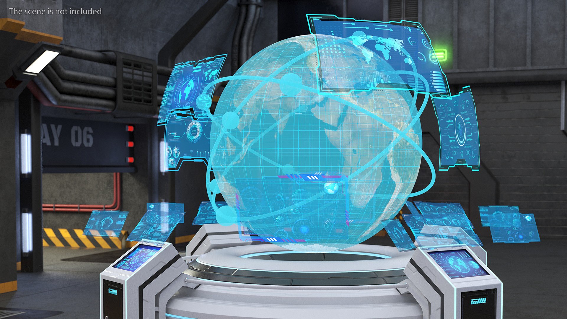 3D Futuristic Hologram Control Panel Model - TurboSquid 2276874