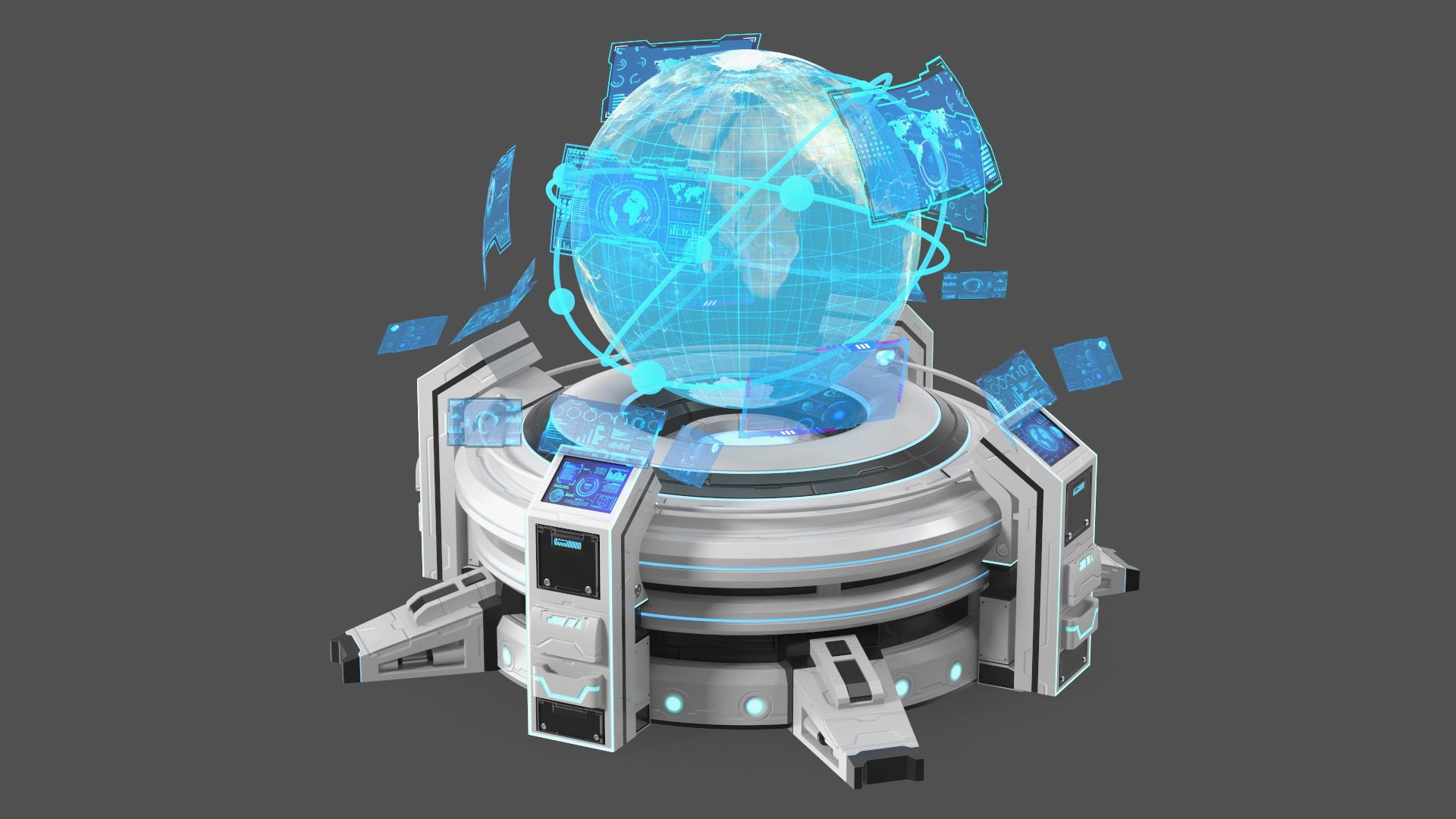 3D Futuristic Hologram Control Panel Model - TurboSquid 2276874