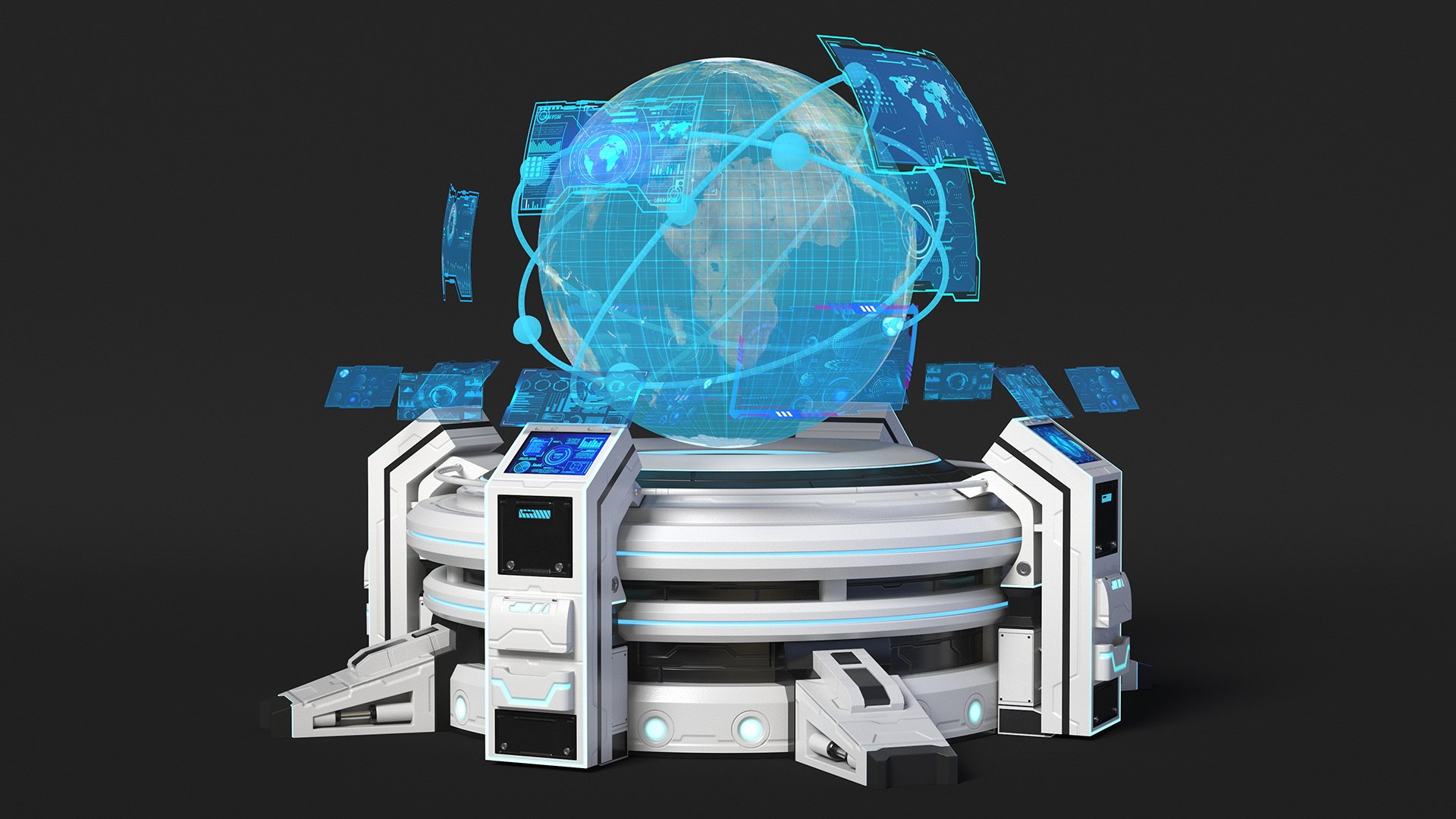 3D Futuristic Hologram Control Panel Model - TurboSquid 2276874