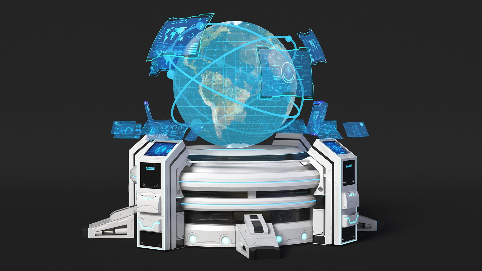 3D Futuristic Hologram Control Panel Model - TurboSquid 2276874