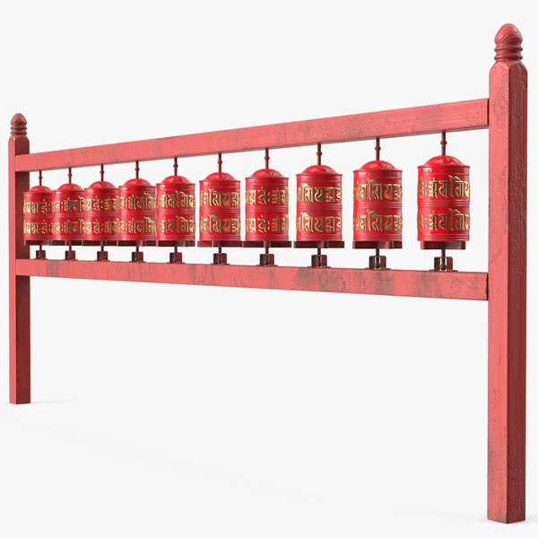 Red Prayer Wheel Modelo 3D - TurboSquid 2055312