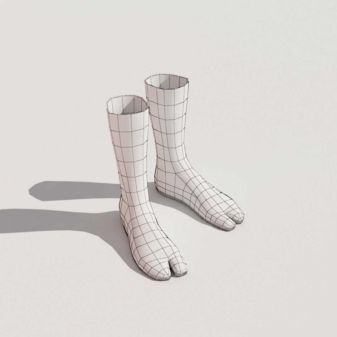 3d Model Of Ninja Shoes Tabi