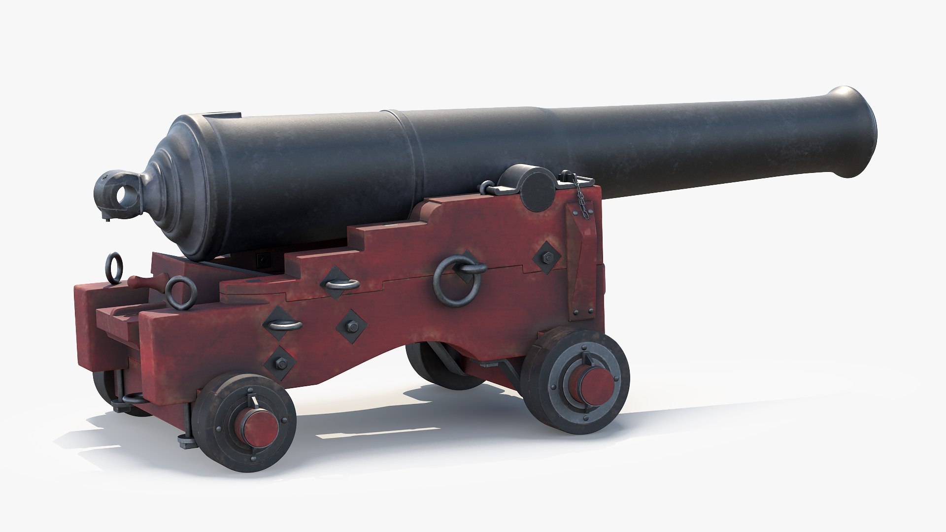 3D Model 24lb Ship Cannon - TurboSquid 1783373
