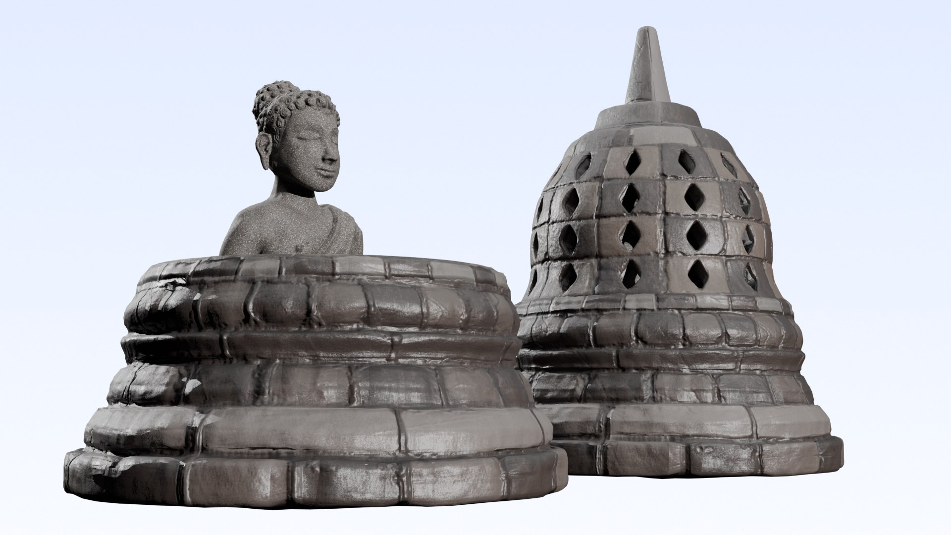 Borobudur Temple Stupa 3D Model - TurboSquid 2347234