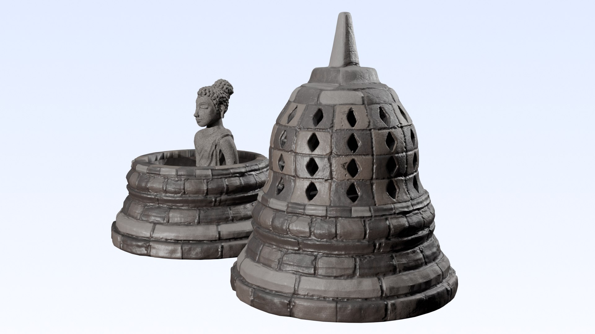 Borobudur Temple Stupa 3D Model - TurboSquid 2347234